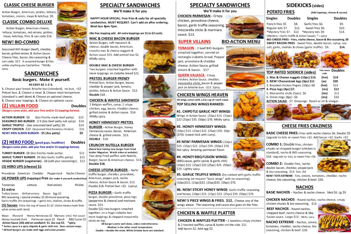 Menu | ACTION BURGER