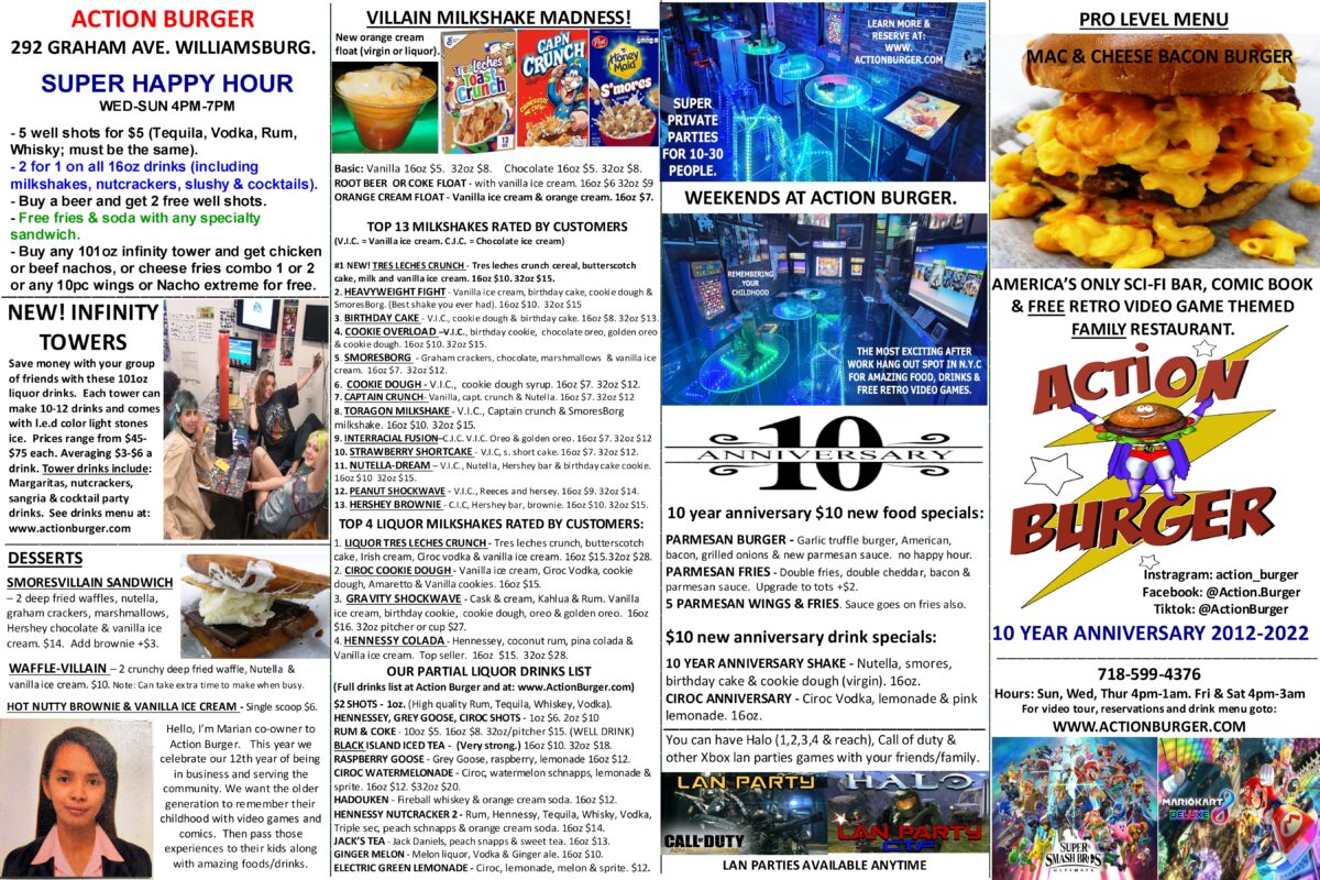 Menu | ACTION BURGER